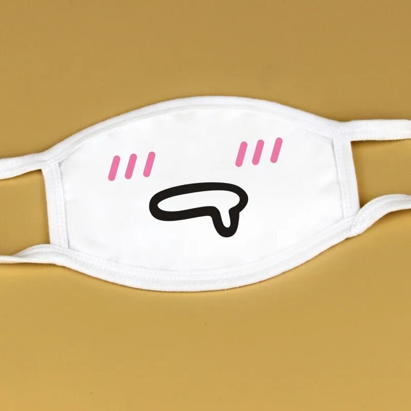 Хлопковая мультяшная маска для лица eTya Белый, White 03