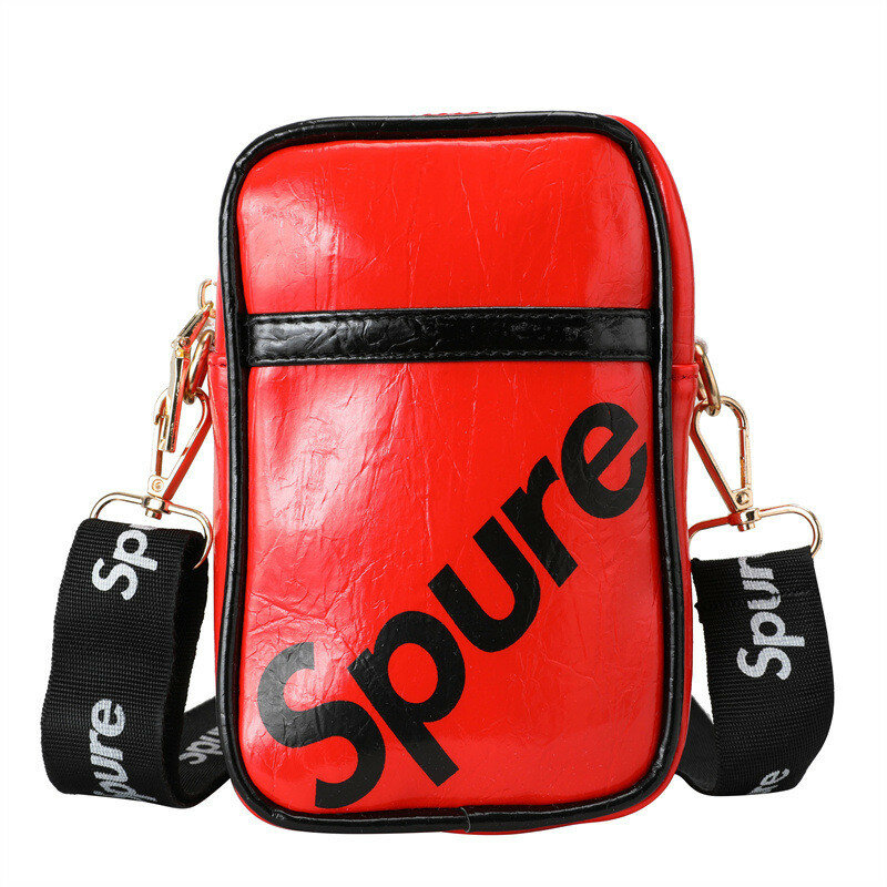 Кожаная детская сумка из искусственной кожи элегантная и модная с несколькими цветами красный