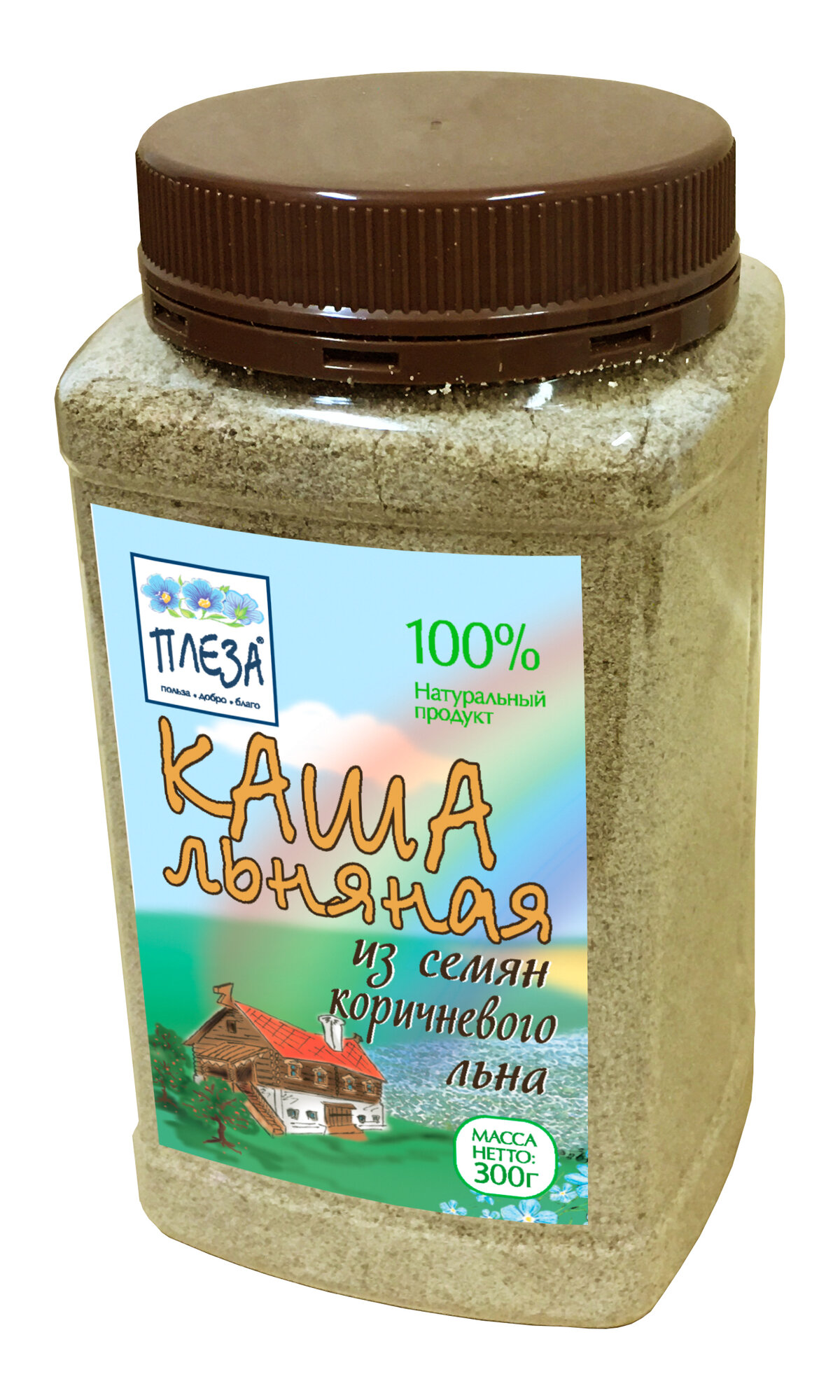 Каша льняная натуральная из семян коричневого льна 300 г, без варки