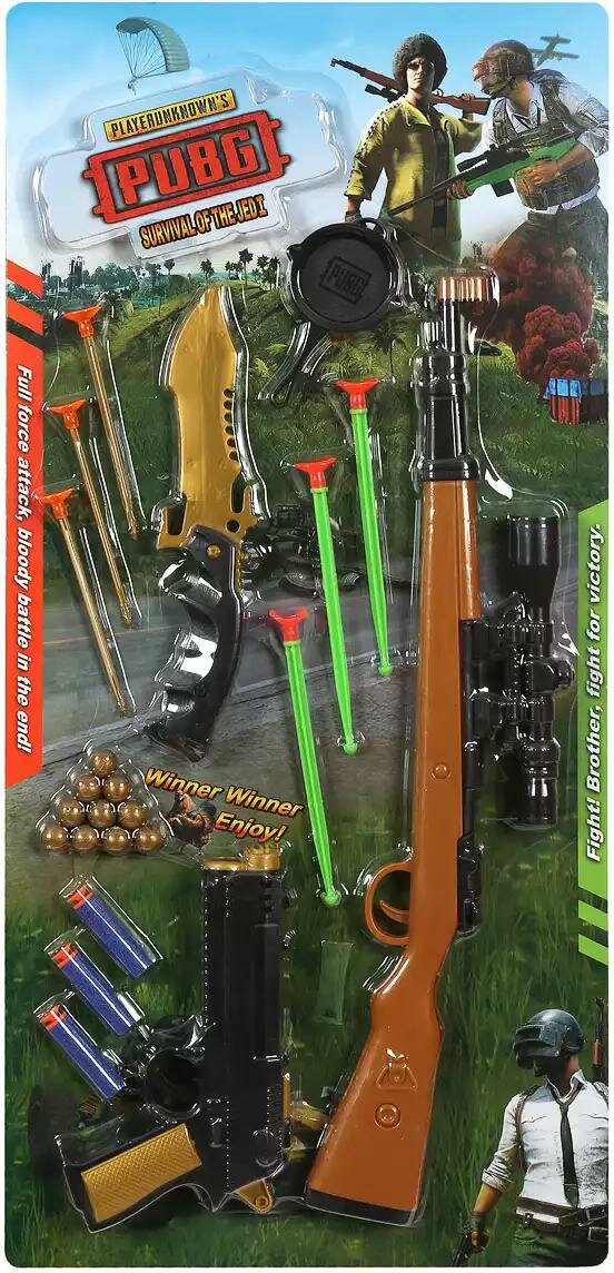 Набор оружия военного 3328-2, пистолет, автомат, пули, стрелы, нож