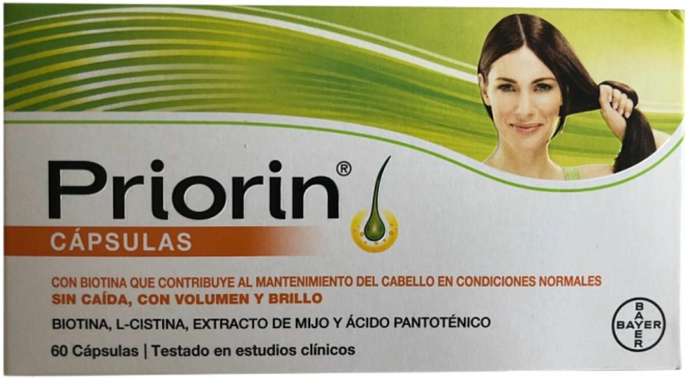 Капсулы для роста и укрепления волос Bayer Priorin (Приорин), 60 шт