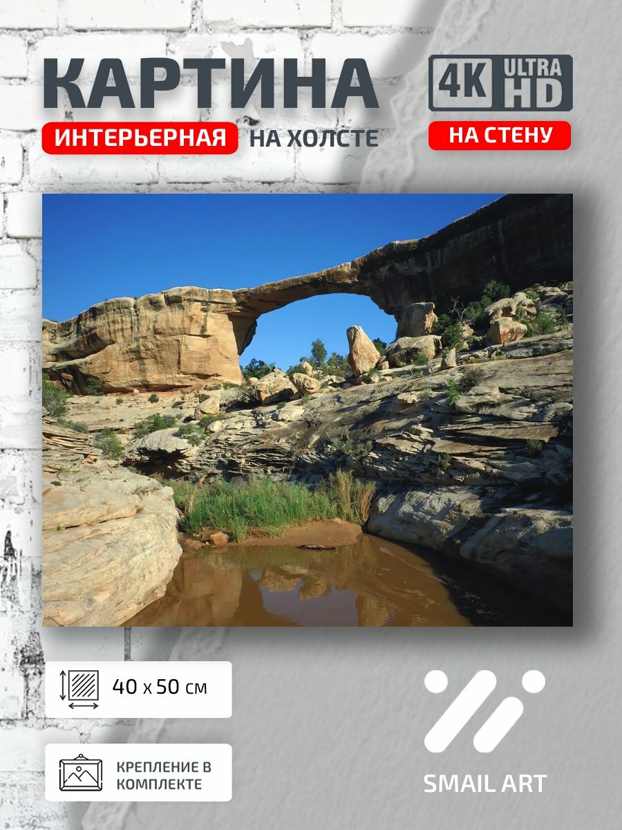 Картина на холсте интерьерная 40 на 50 на стену Живописная Bridges для гостиной урбанистика