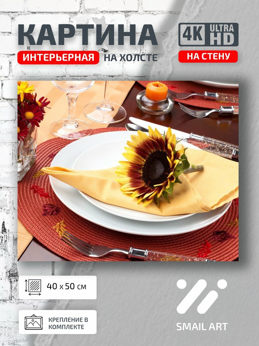 Картина на холсте интерьерная 40 на 50 на стену Тарелке Mood для офиса атмосфера интерьер