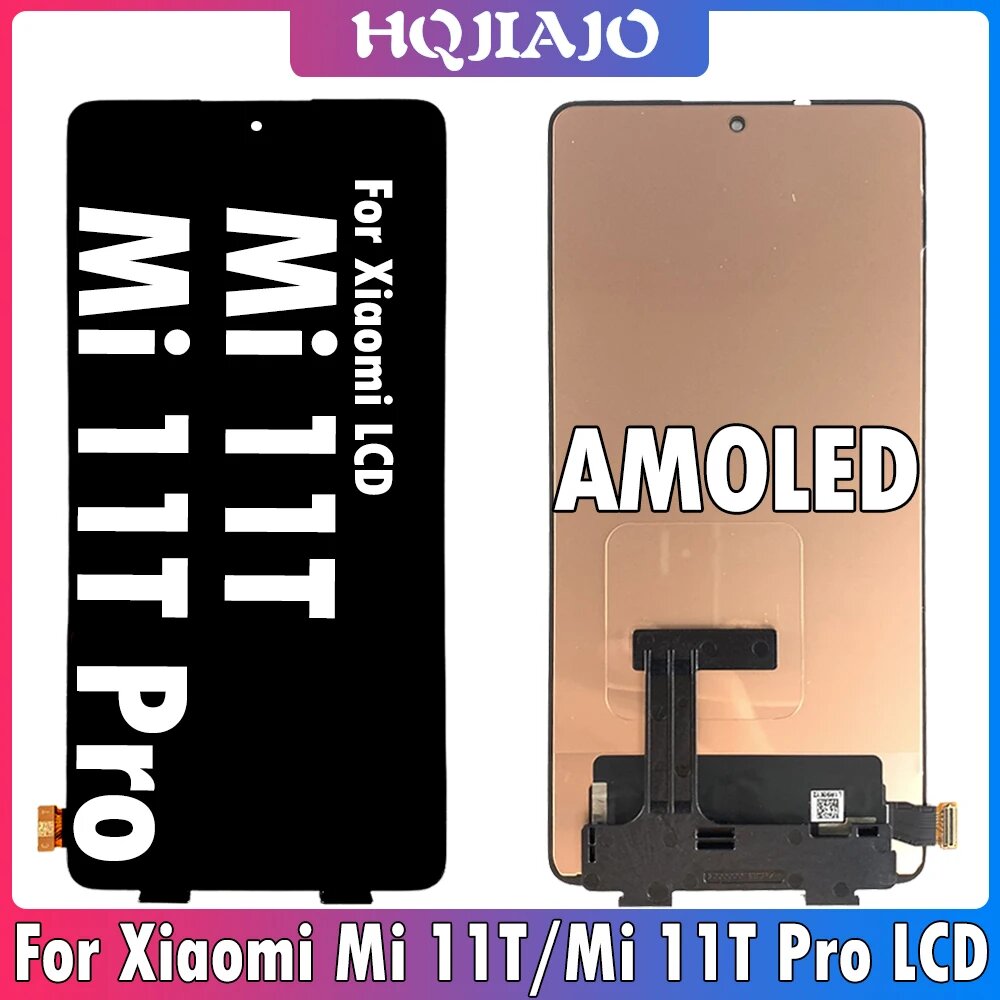 6,67 "AMOLED для Xiaomi 11T ЖК-дисплей Mi 11T, сенсорная панель, дигитайзер для Xiaomi 11T Pro, замена ЖК-дисплея, ремонт