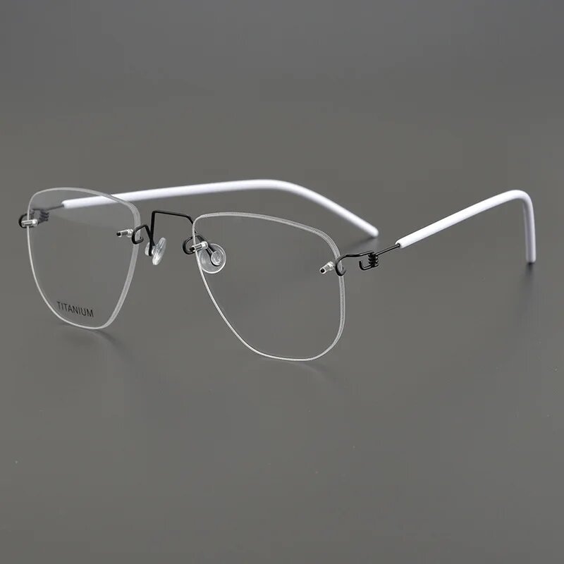 Безрамочные очки BLACKMASK из титана Black-White