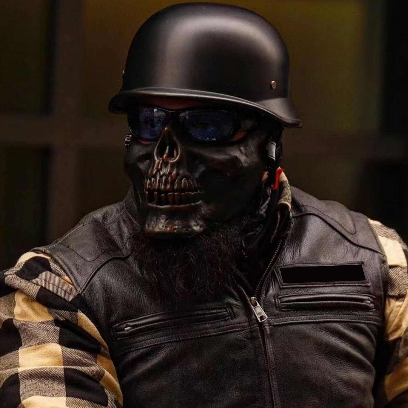 Мотошлем, цвет: черный матовый, размер: XXXL