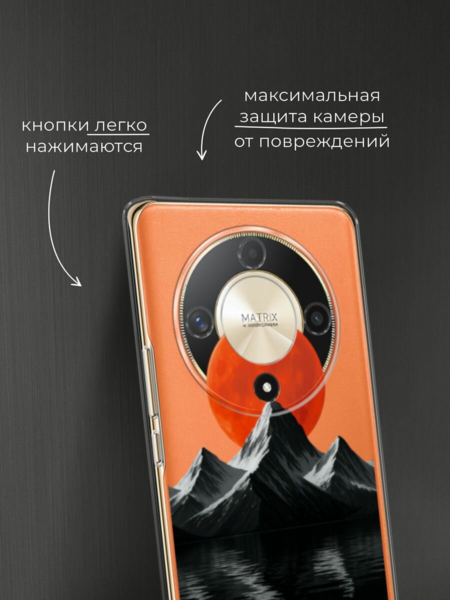 Силиконовый чехол на Honor X9b / Хонор X9B с принтом Черная гора 3 — фото 1