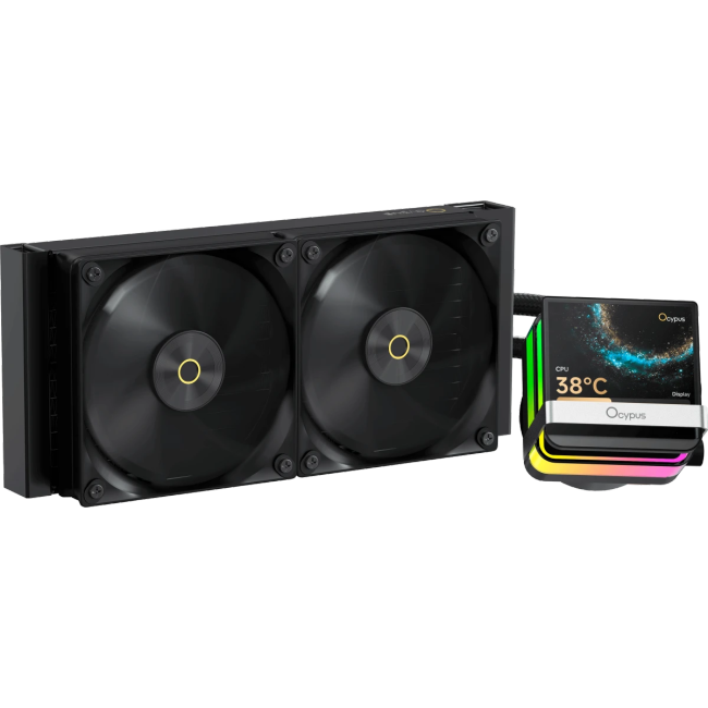 Sigma L24 PRO BK СВО Ocypus Sigma L24 PRO BK, 240mm, LCD Pump, 2x120mm FDB fans, LGA115X/1200/1700/18XX, AM4/AM5