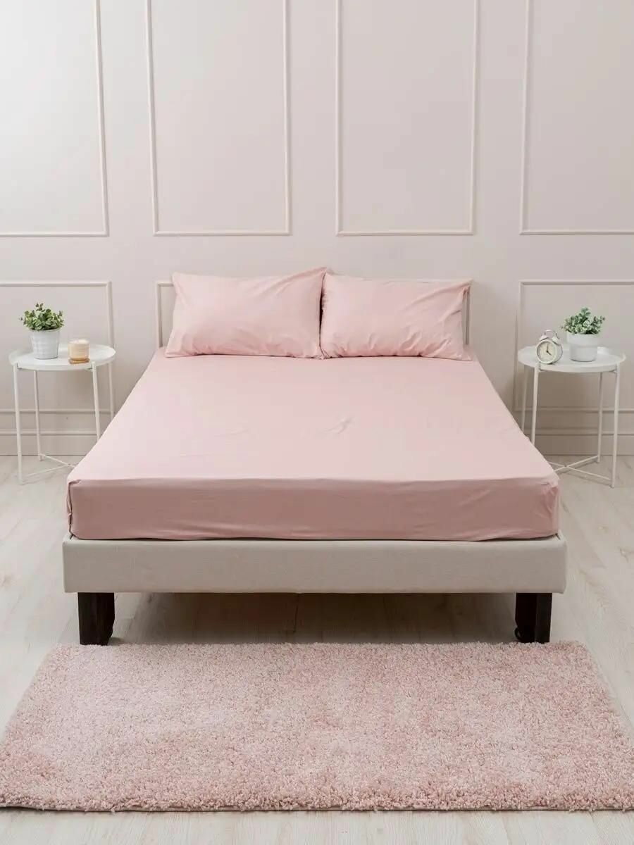 YERRNA Простыня на резинке 120х200+26, хлопок натуральный, перкаль, подходит под размеры икея IKEA, 1,5 спальная YERRNA, Шуйские ситцы