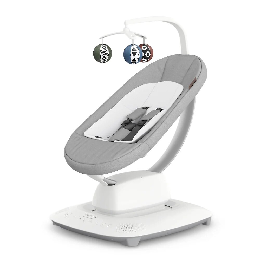 Электронное кресло-качалка UPPAbaby (4moms) Mamaroo, цвет Stella / Grey Melange (Серый)