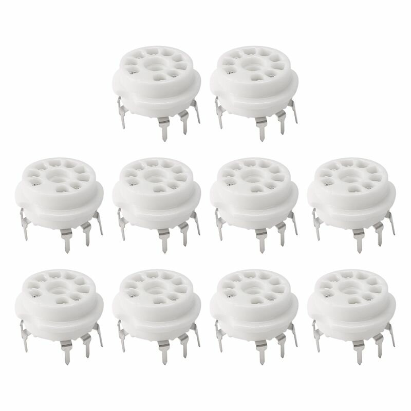 10 шт. печатная плата 9Pin керамическая B9A ламповая розетка аудио HIFI DIY усилители для 12AX7 12AU7 12AT7 ECC81 ECC82 ECC83 с серебряным п