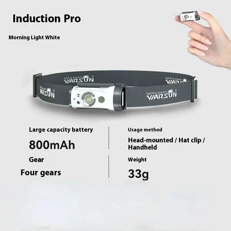 Налобный фонарь Warsun с зарядкой Type-C, портативный, поворотный, для охоты, светодиодный фонарик, кемпинговый фонарь, для рыбалки