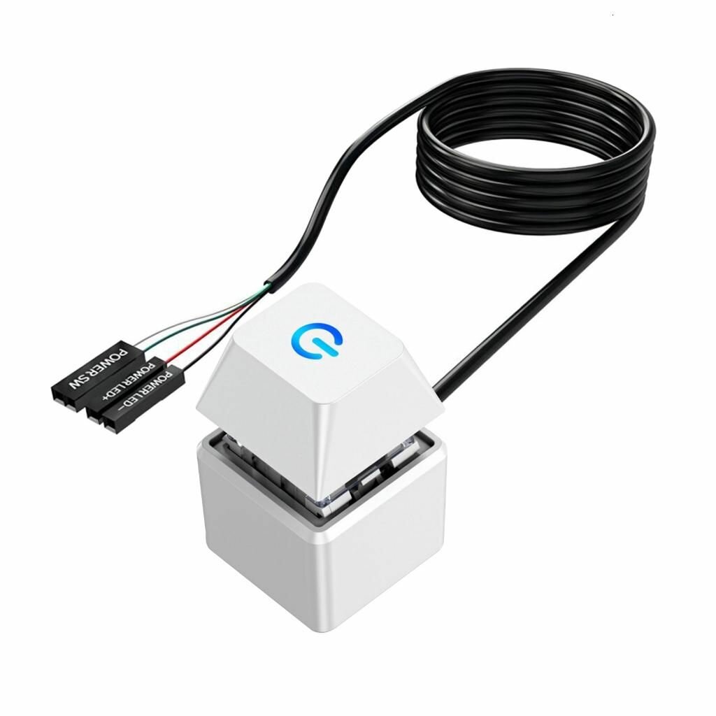 Выключатель питания ПК с дистанционным пуском и индикатором, Белый