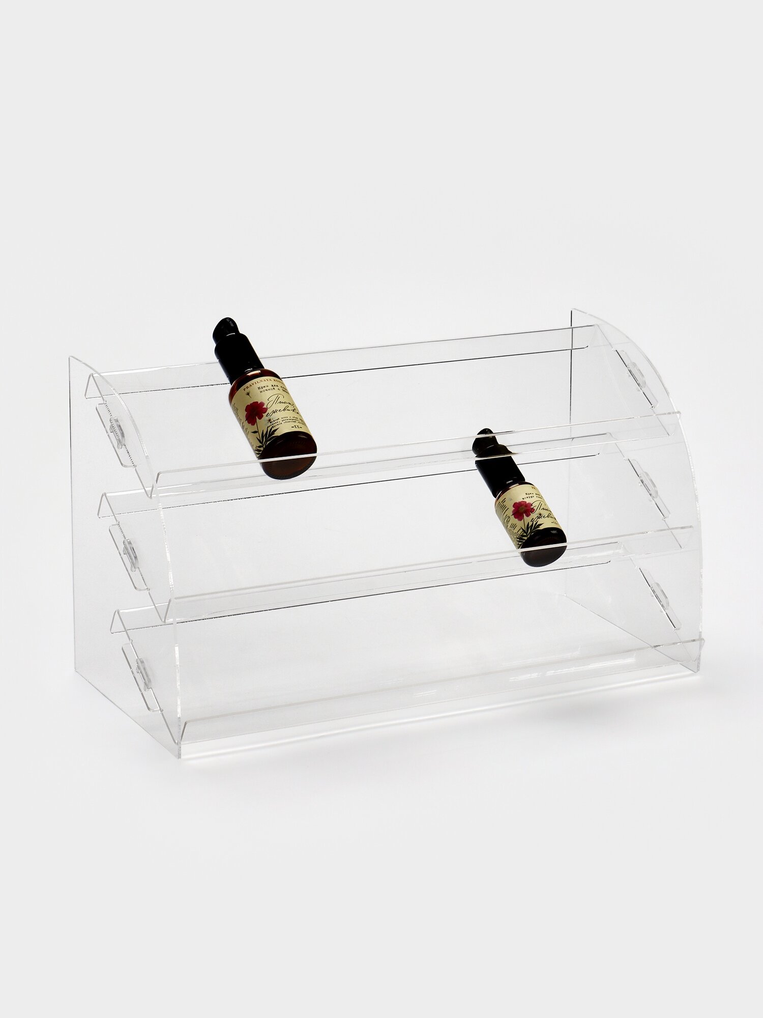 Горка 3 ступеньки угол 30, 33×17×19 см, оргстекло 2 мм