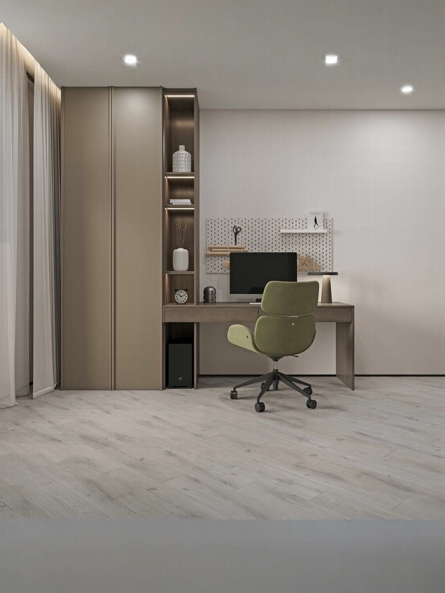 Кварц виниловый ламинат FloorBee Project Дуб Лейтон 4,3 мм 0,5 мм защ. слой (3,069 кв. м.)