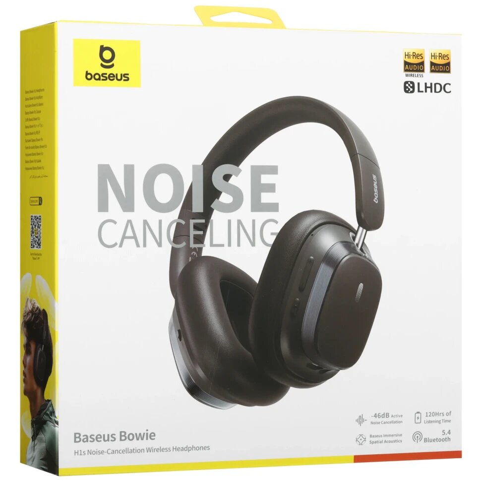 Беспроводные/проводные наушники Baseus Bowie H1s, AAC, LHDC, SBC, черный