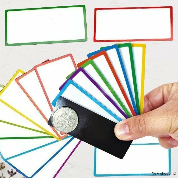 Написание И Стирание На Магнитных Наклейках Для Хранения 30 Штук 8.00X3.50X0.10Cm