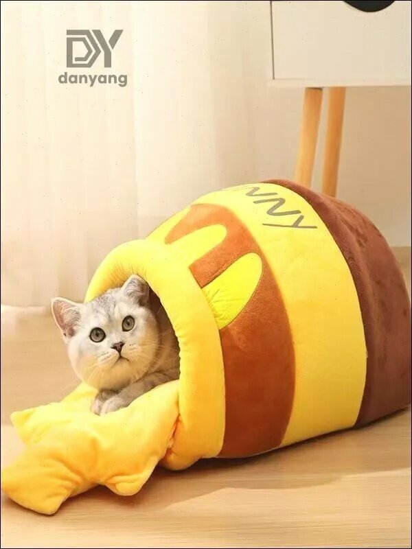 Кошачий домик, лежанка для домашних животных, подходит для кошек и маленьких собак, серый, 37x25x21 см