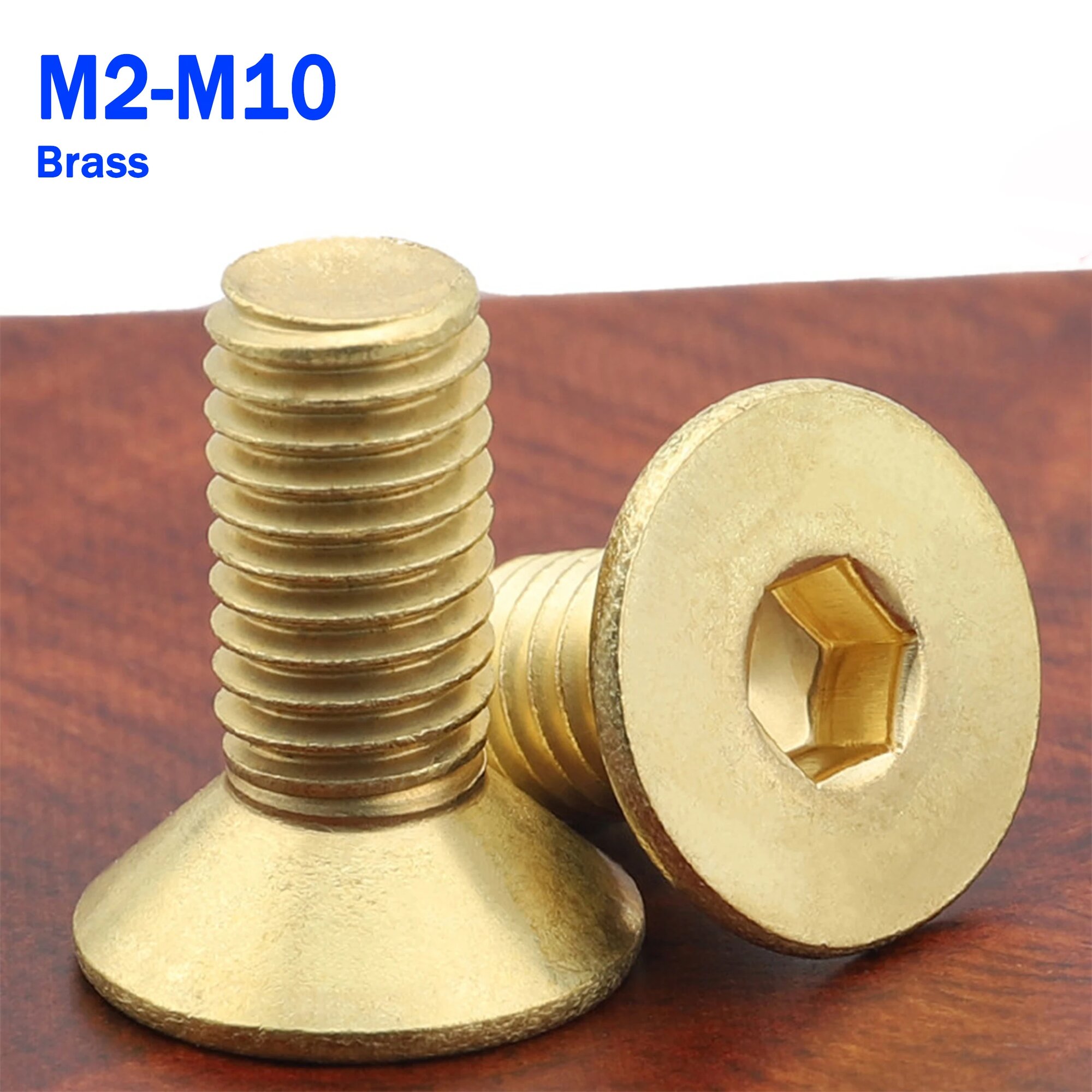 Латунные винты с шестигранной головкой DIN7991 M2-M10 M4x8(20Pcs)