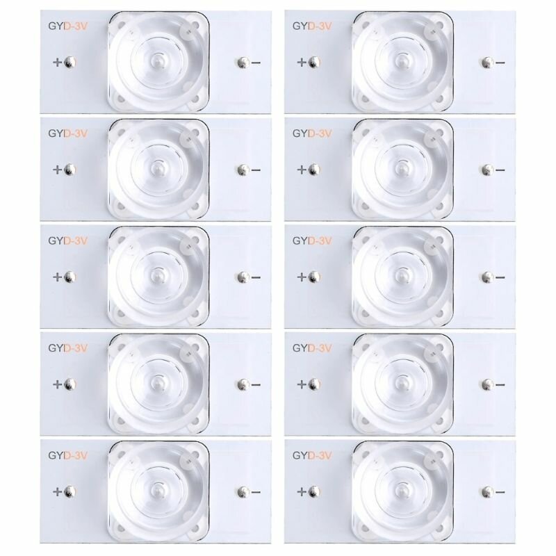 Светодиодные лампы для ремонта LED-подсветки 3V 6V LG6V, 10 - Вогнутое 3В