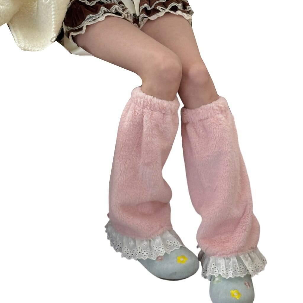Кружевные Леггинсы В стиле Лолиты-розовый