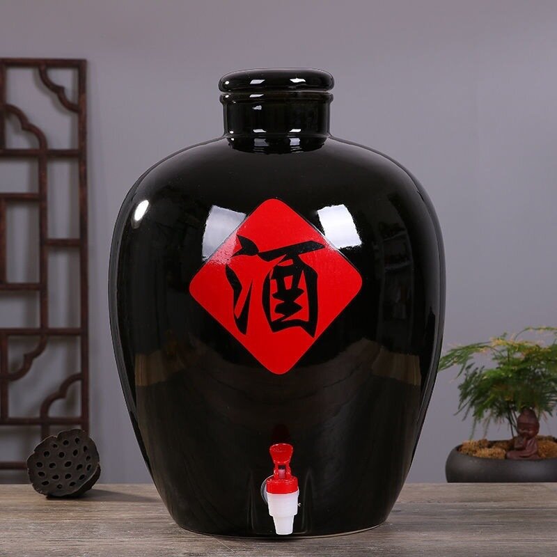 Керамическая винная кувшинка 10 цзиней 10kg 25kg Емкость для вина и спиртных напитков Бутылка для настаивания вина Антикварная герметичная винная бутылка Оптовая продажа и дропшиппинг