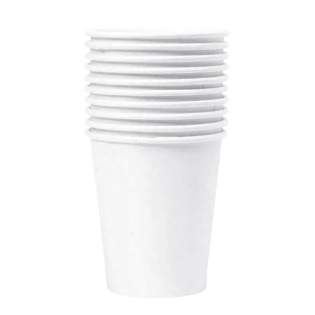 Биоразлагаемые кофейные стаканы, 10 шт, Белый