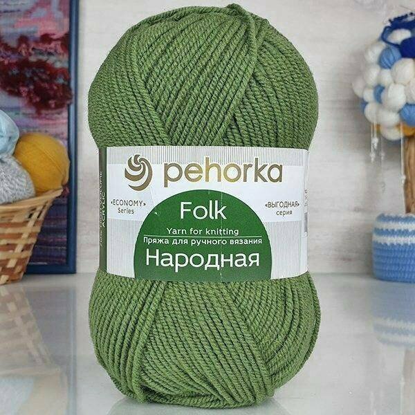 Пряжа Пехорка народная 119 горох (5 мотков)