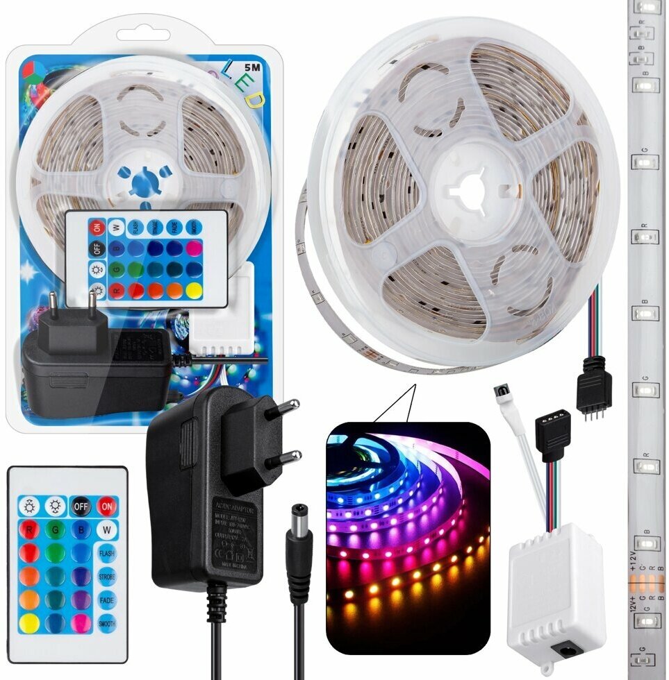 Светодиодная лента RGB 5 М.