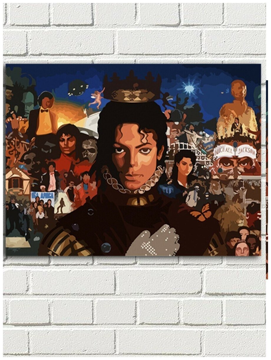Картина по номерам музыка Майкл Джексон (Michael Jakson) - 8699 Г 30x40