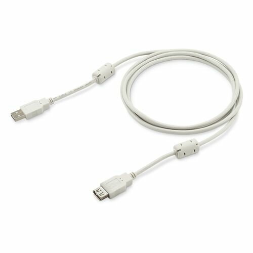 Кабель USB2.0 Buro USB A(m) - USB A(f), ферритовый фильтр , 1.8м, серый [usb2.0-am-af-1.8m-mg]