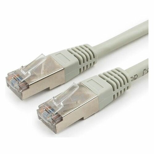 Патч-корд PREMIER PP22-1M литой (molded), FTP, кат.5E, 1м, 4 пары, 26AWG, алюминий омедненный, многожильный, серый