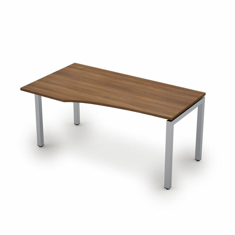 Стол письменный угловой левый AVANCE ALSAV 6М.520 на металлокаркасе (сечение 50х50) Шамони темный 1600х900х750