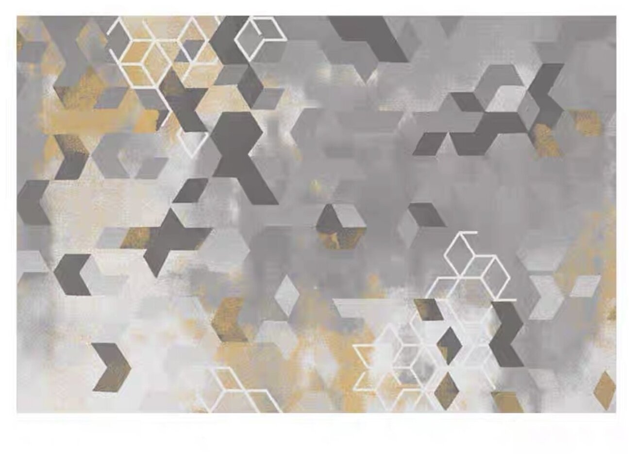 Коврик HOME INTERIOR, без ворса, 2 м, серо-оранжевый