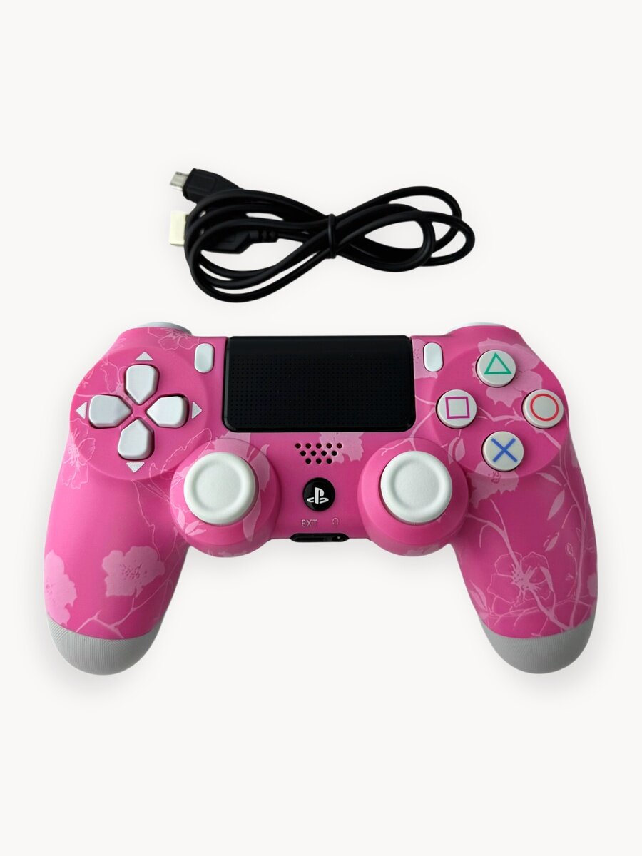 Геймпад для PlayStation 4, беспроводной джойстик DualShock 4 PS4 V2 для телефона Android/iOS и ПК, розовая сакура