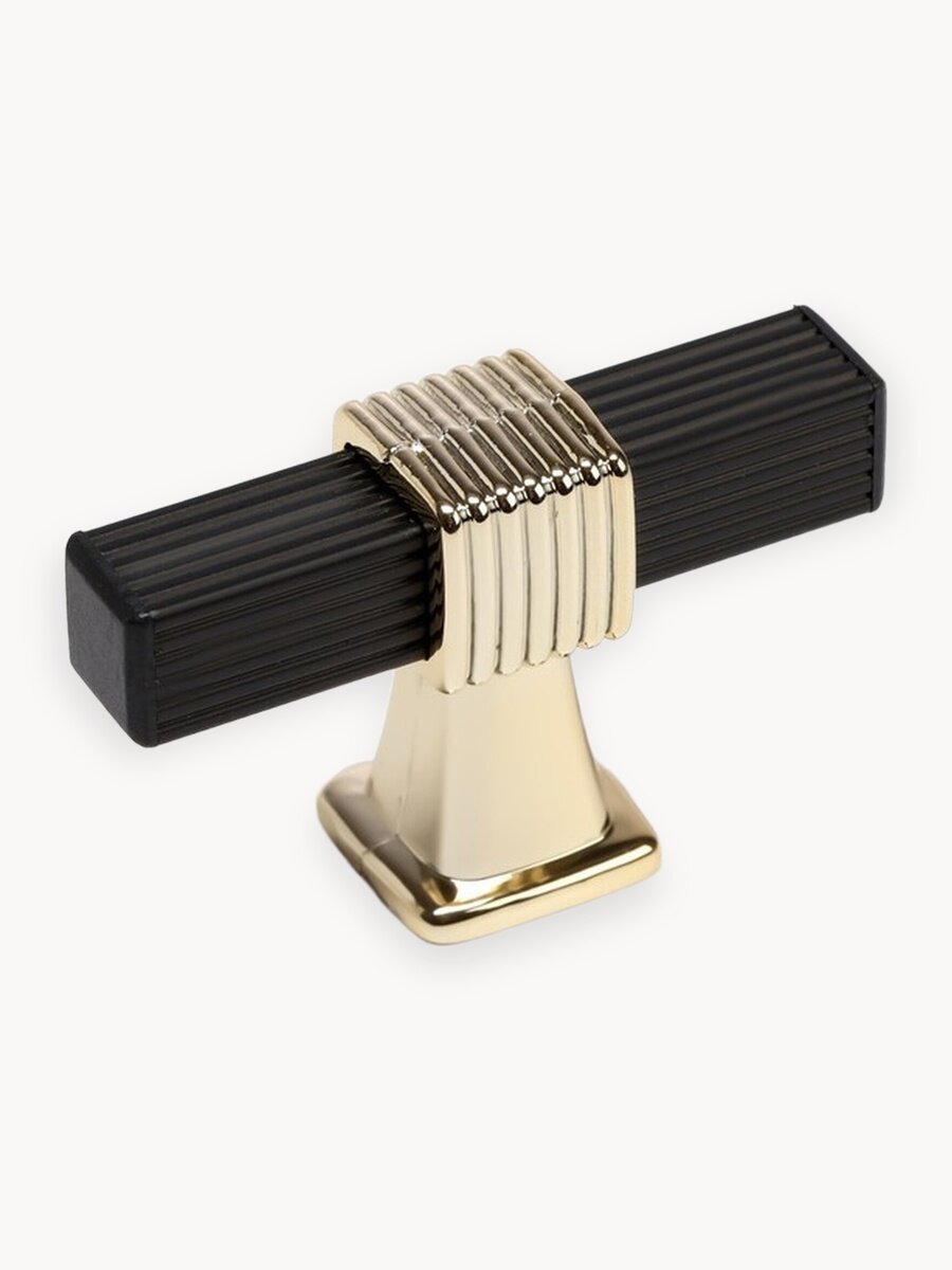 Ручка-кнопка CAPPIO PK117, цвет черный, 8 штук, черый/серебристый