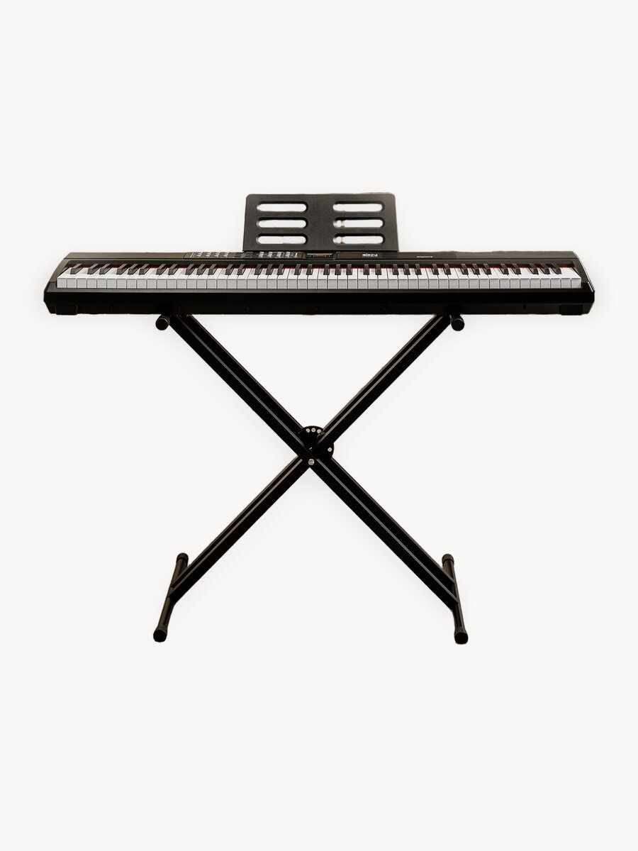 Цифровое пианино-синтезатор ON Music Expert, MIDI, с молоточковой взвешенной клавиатурой , черный