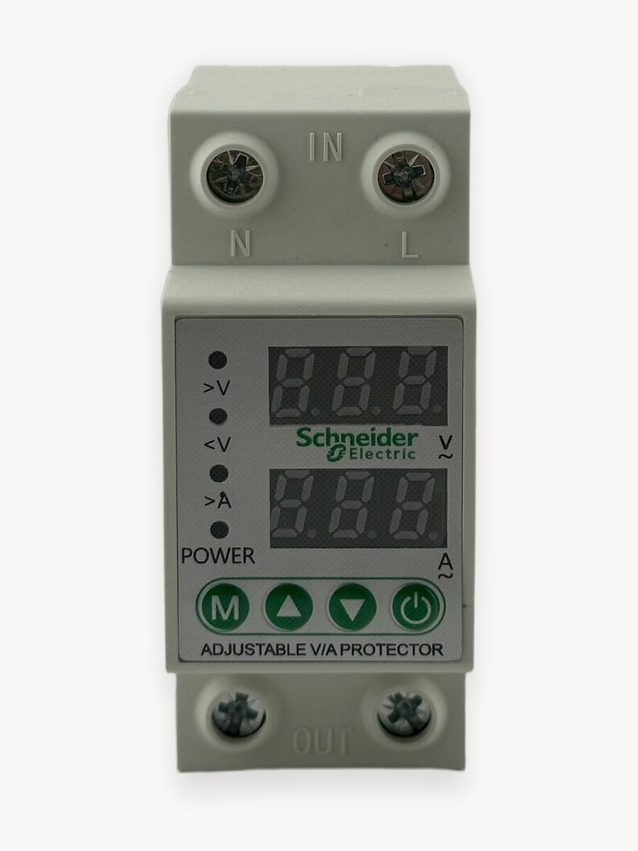 Реле напряжения и тока с дисплеем 40A Schneider