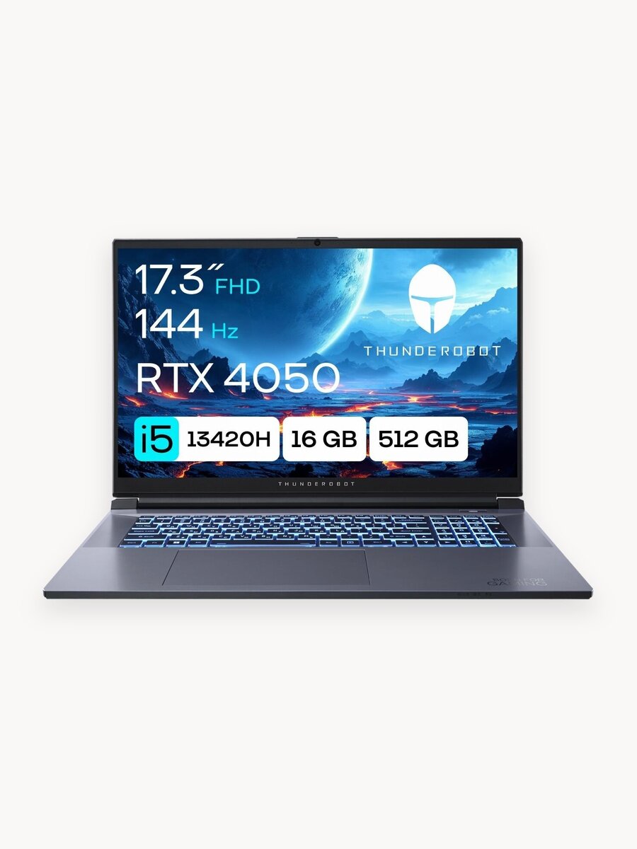 Ноутбук Thunderobot 911 Plus G3 XD 17.3" Intel Core i5 -13420H, 16 GB/512 GB, RTX 4050, без системы