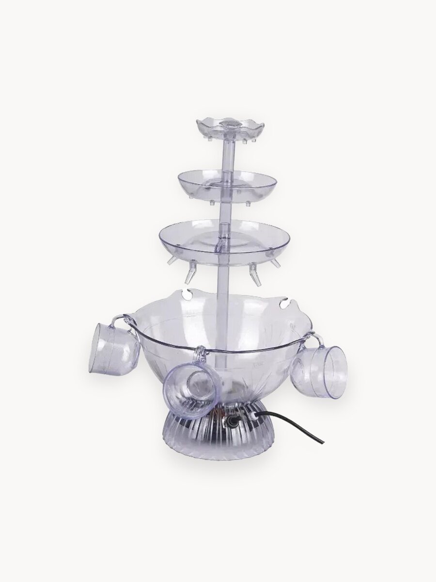 Трехъярусный фонтан для вечеринок с подсветкой