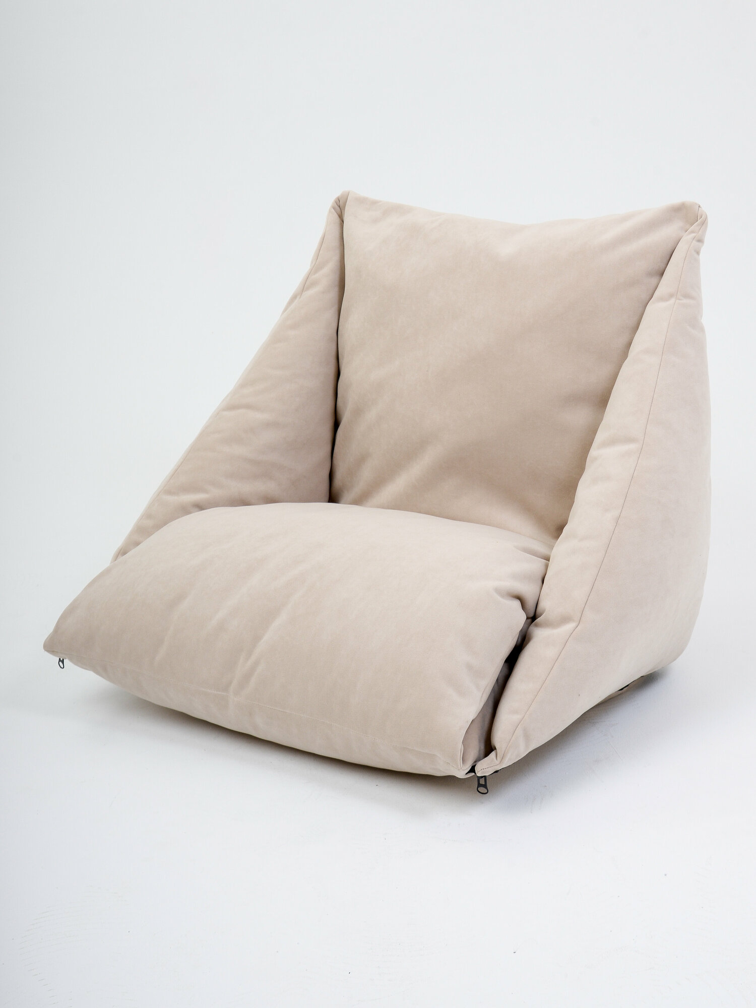 Кресло-кровать, бескаркасное, трансформер, бежевое