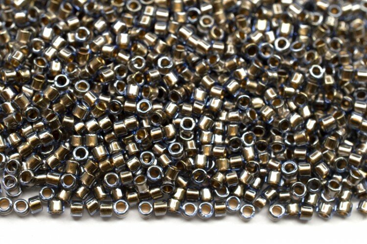 Бисер японский TOHO Treasure цилиндрический 11/0 #0992 монтана, золотая линия внутри, 5 грамм