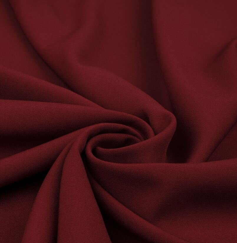 Ткань Габардин. Цвет бордо, плотность 180 гр./м2, 100% пэ. Готовый отрез 5*1,5м.