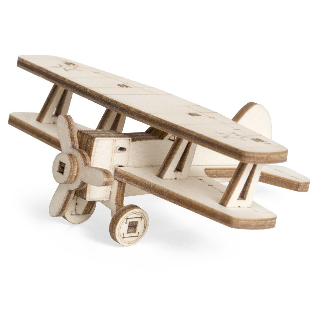 Деревянный конструктор Советский самолет И-15 (Lemmo)