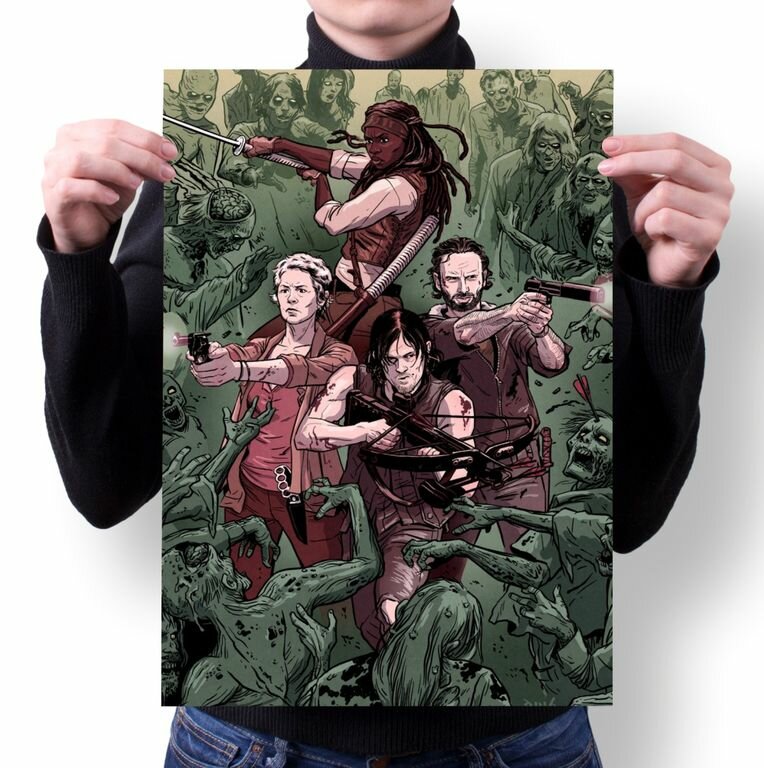 Плакат Ходячие мертвецы, The Walking Dead №51, А4