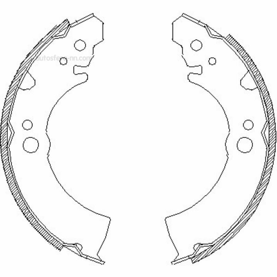 REMSA 406600 4066.00 396SBS=361306B=FSB179 ! колодки барабанные\ Nissan Sunny B11 all 82-86/B12 1.3-1.6 86-91