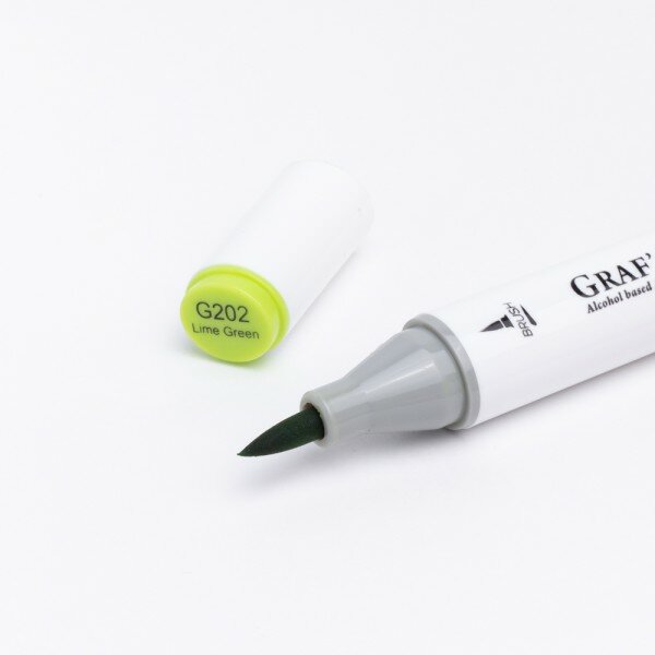 Маркер спиртовой Малевичъ GrafArt Brush, Лайм G202