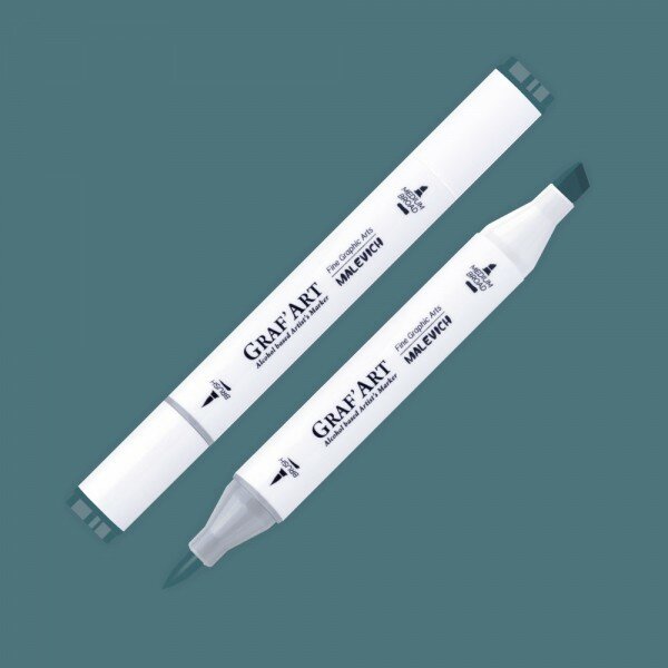Маркер спиртовой Малевичъ GrafArt Brush, Бирюзовый темный B309