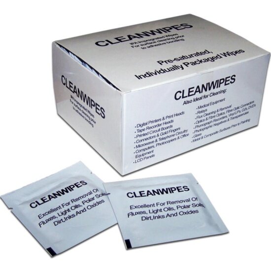 Салфетки Lanmaster безворсовые, спиртовые, 50 шт. (LAN-FT-CL/WPH)