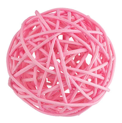 Шар декоративный из ротанга "Blumentag" BRF-7 d. 7 см №08 т. розовый